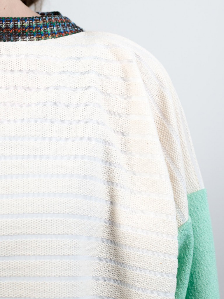 Box Jumper in Cream x Mint – Antiform